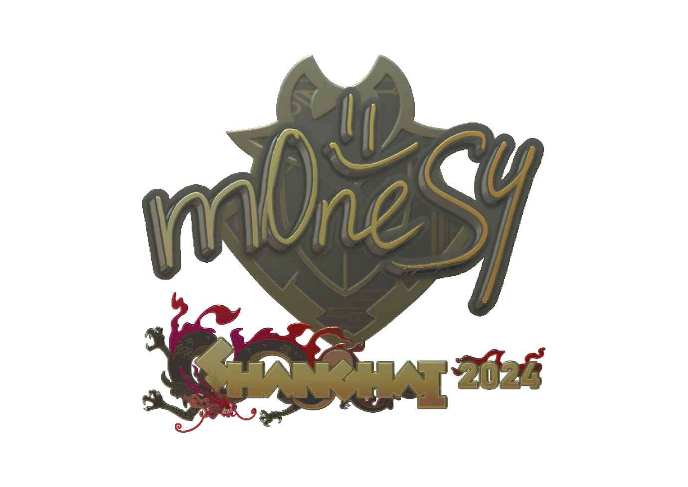 Sticker | m0NESY (Gold) | Shanghai 2024 — Negocie skins de CS:GO/CS2 no CS.MONEY