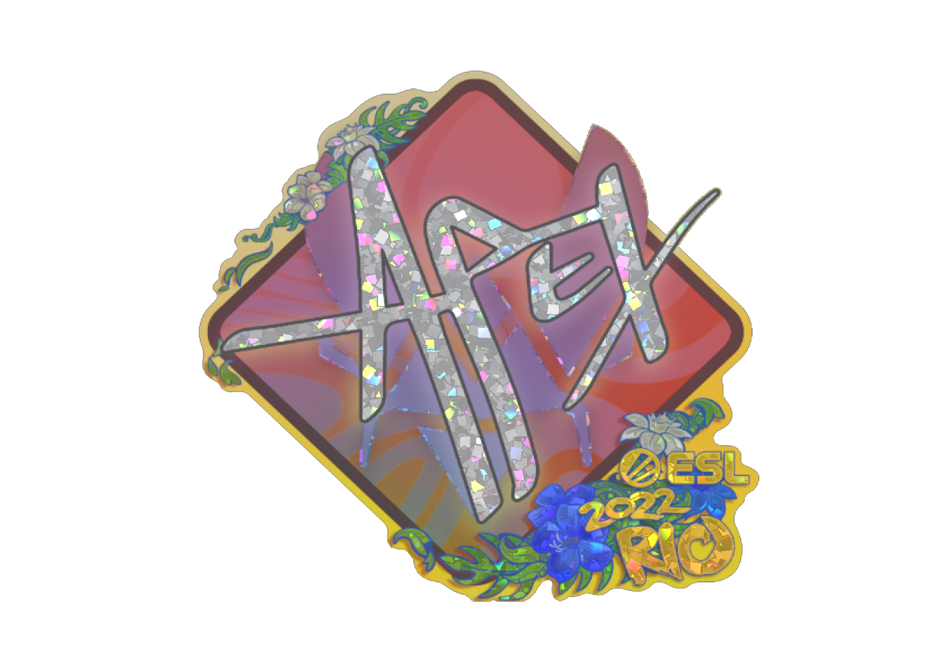 Sticker | apEX (Glitter) | Rio 2022 — Cкины CS:GO/CS2 на CS.MONEY