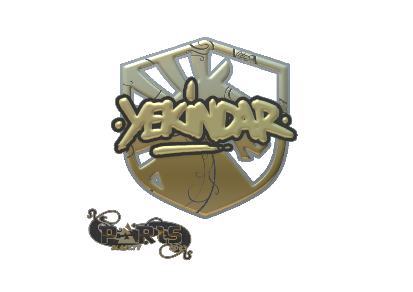 Sticker | YEKINDAR (Gold) | Paris 2023 — Trade CS:GO/CS2 skins on CS.MONEY