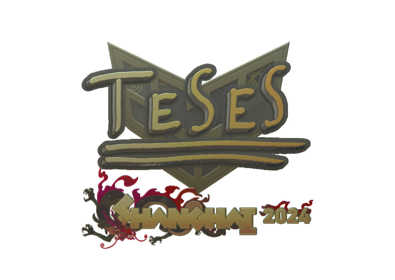 Sticker | TeSeS (Gold) | Shanghai 2024 — Trade CS:GO/CS2 skins on CS.MONEY